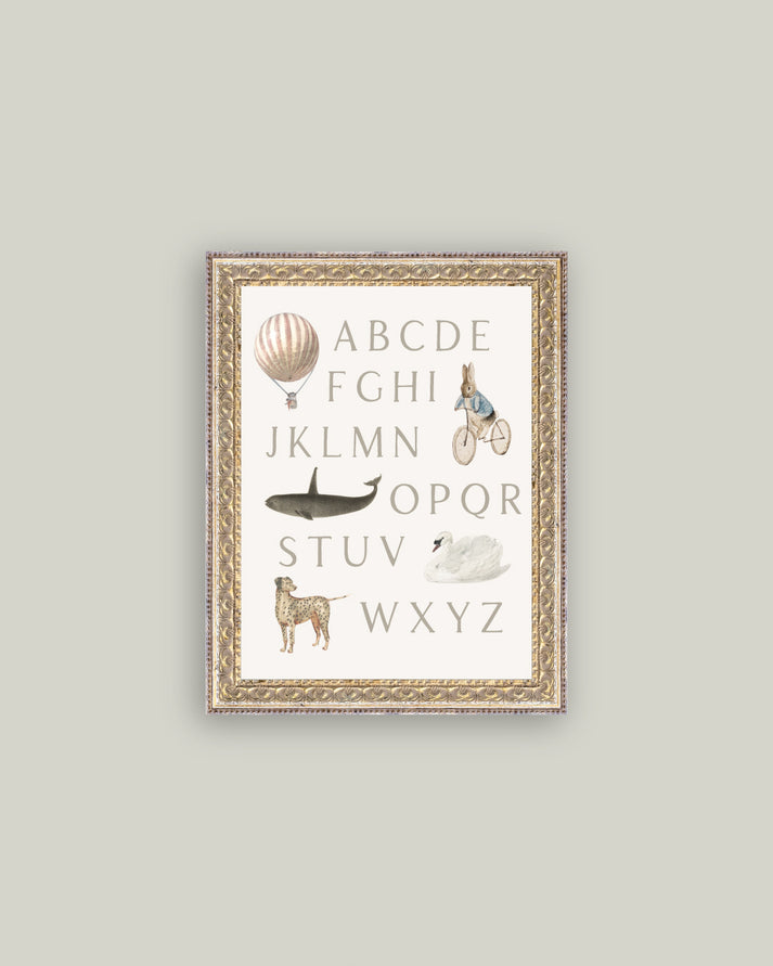 Alphabet with Vintage Art – Petal Lane Home