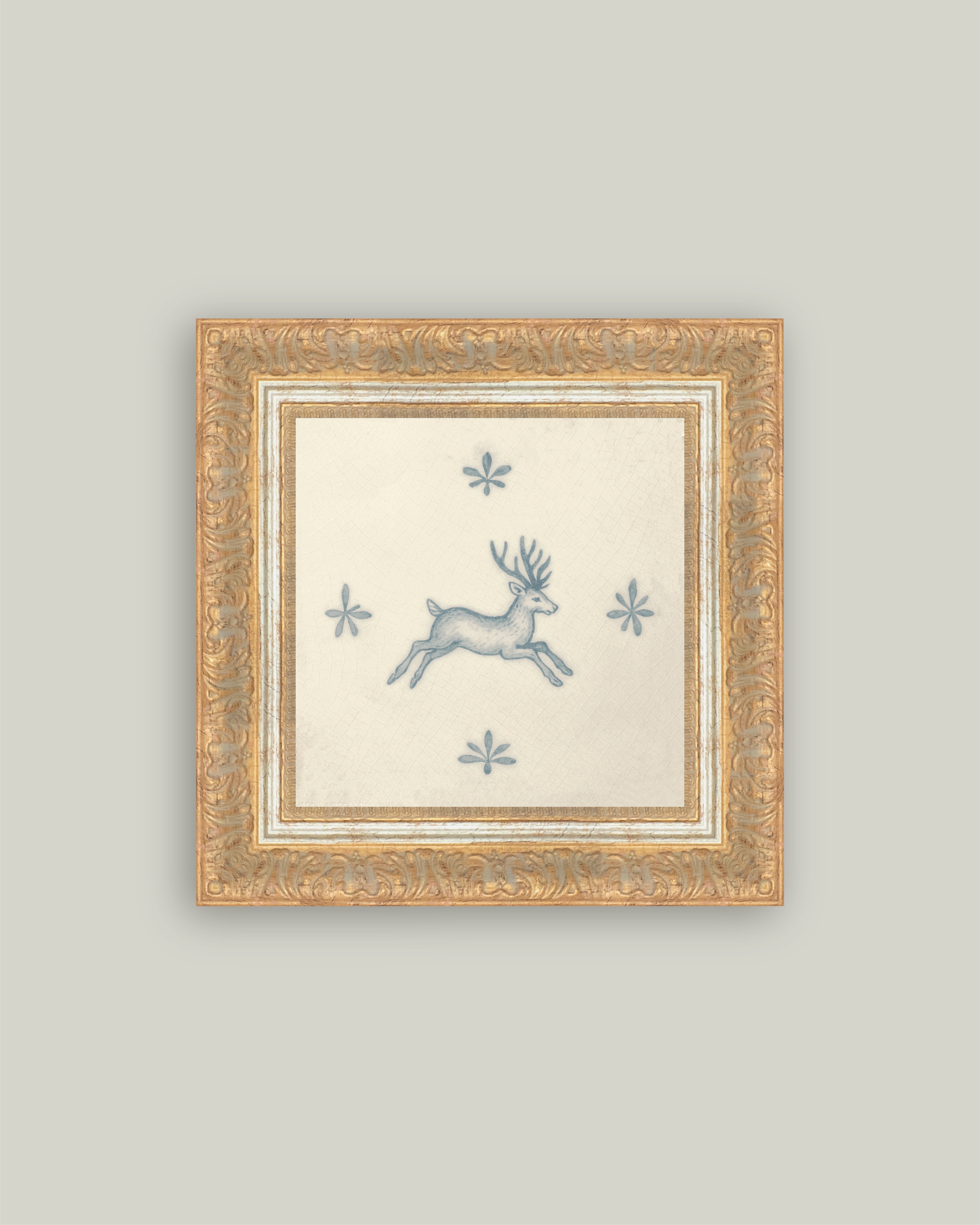 Leaping Stag Delft Tile – Petal Lane Home
